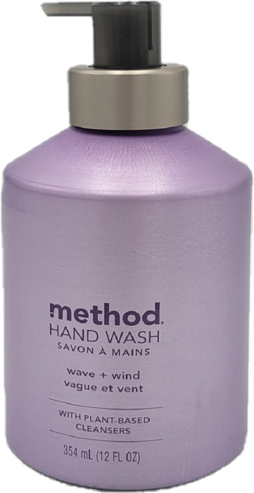 METHOD PREMIUM GEL HAND WASH WAVE + WIND w/ ALUMINUM DISPENSER 12oz US ...