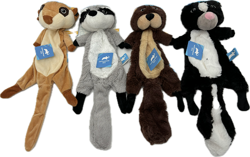 ANIMAL PLANET RACCOON/CASTOR/SKUNK/ SQUIRREL PLUSH ASSORTED WITH SQUEA ...