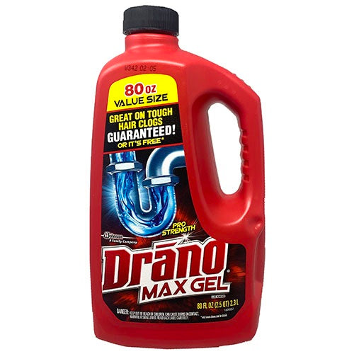 SP DRANO CLOG RMVR 80oz-MAX GEL. – The Bazaar Inc