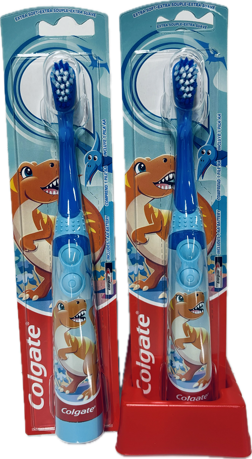 COLGATE KIDS SONIC POWER TOOTHBRUSH EXTRA SOFT DINOSAUR NI – The Bazaar Inc