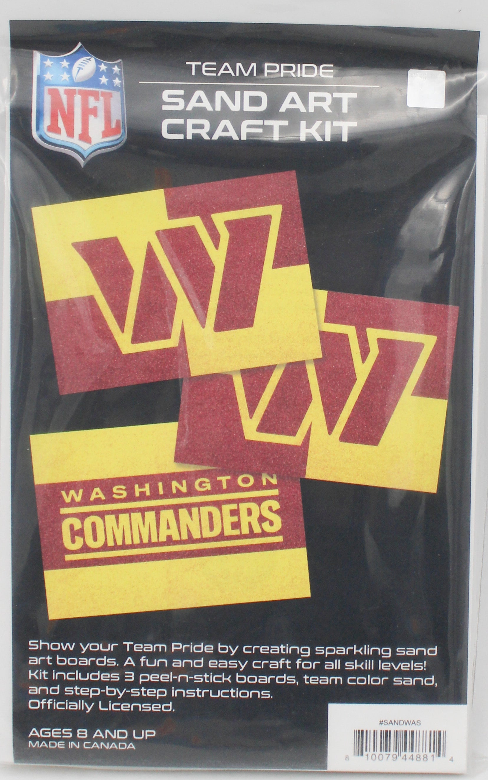 WASHINGTON COMMANDERS SAND ART CRAFT KIT – The Bazaar Inc
