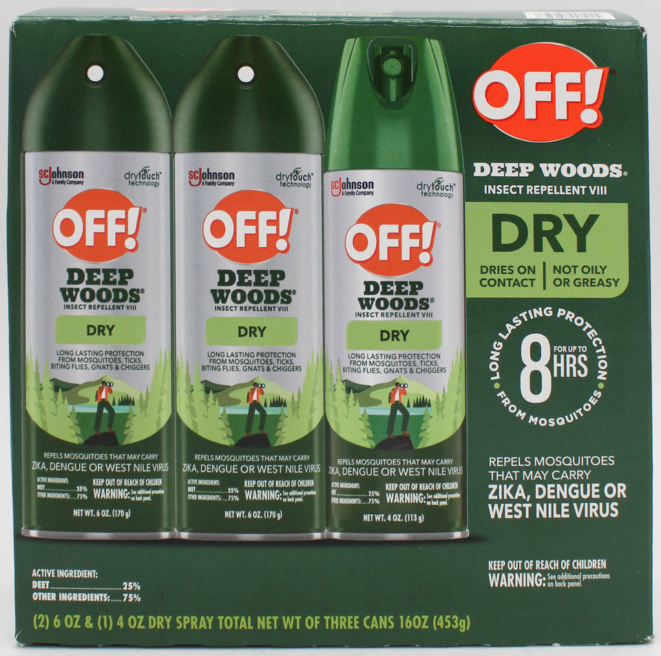SP PEST2025 OFF DEEP WOODS DRY 3CT 2-6oz & 1-4oz PRISTINE – The Bazaar Inc